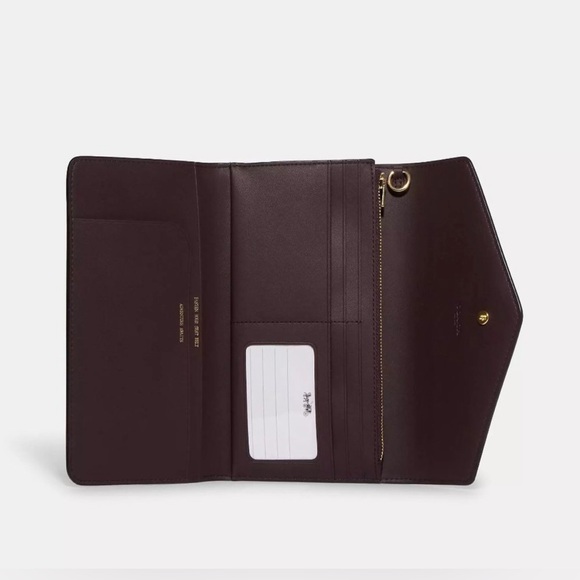 Coach | Bags | Coach Travel Envelope Wallet In Signature Canvas With ...